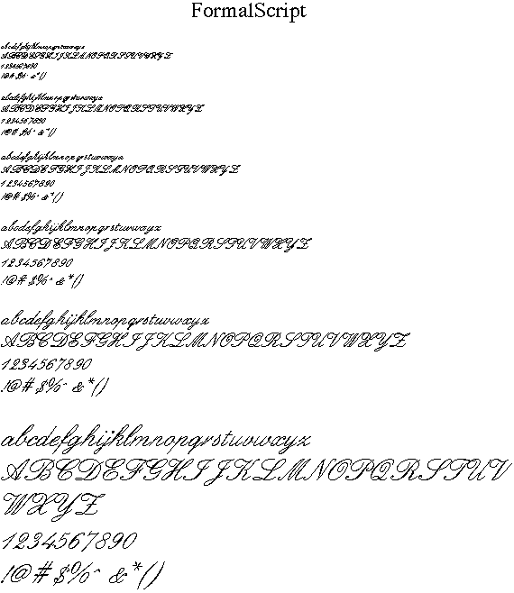 Formal Script Font