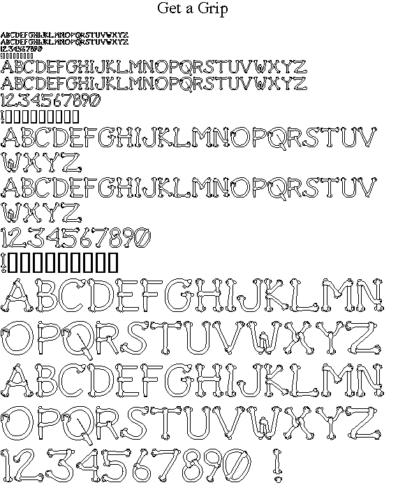 Get a Grip Font